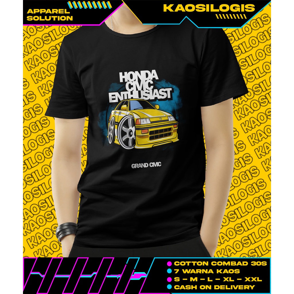 Jual Kaos HONDA CIVIC ENTHUSIAST GRAND CIVIC REAR SERIES - Kaosilogis | Shopee Indonesia