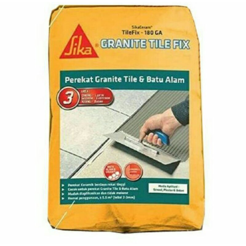 Jual Sika Ceram 180 GA Tilefix / Perekat Granite Tile dan Batu Alam ...