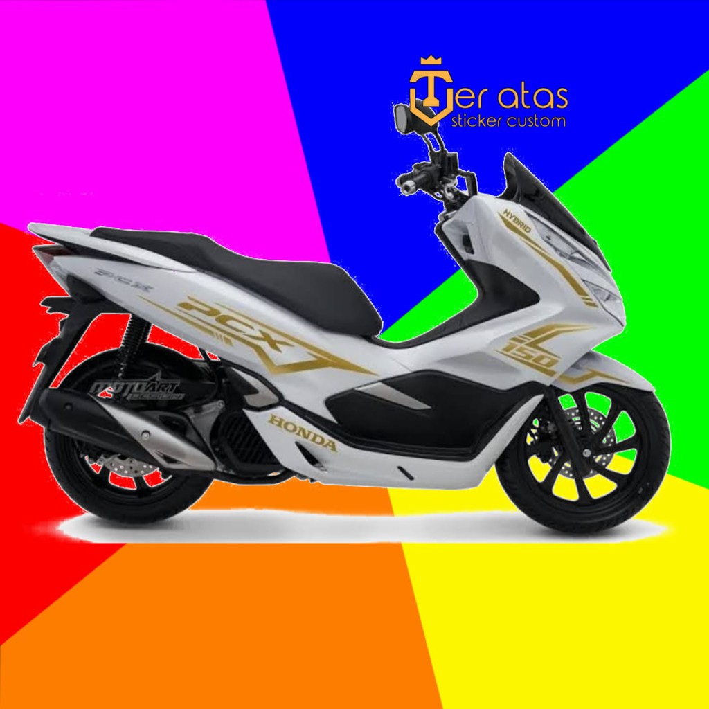 Jual sticker pcx putih , sticker gold untuk pcx putih | Shopee Indonesia