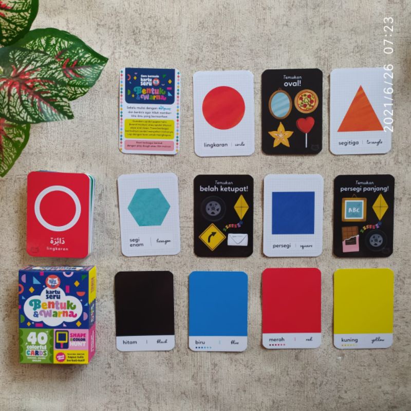 Jual Flash Card Kartu Seru Bentuk dan Warna | Shopee Indonesia