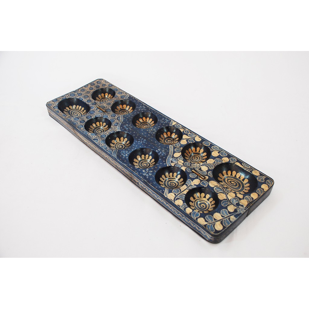 Jual Dakon/Congklak Lipat Biru Batik Kayu Souvenir Jogja Indonesia ...