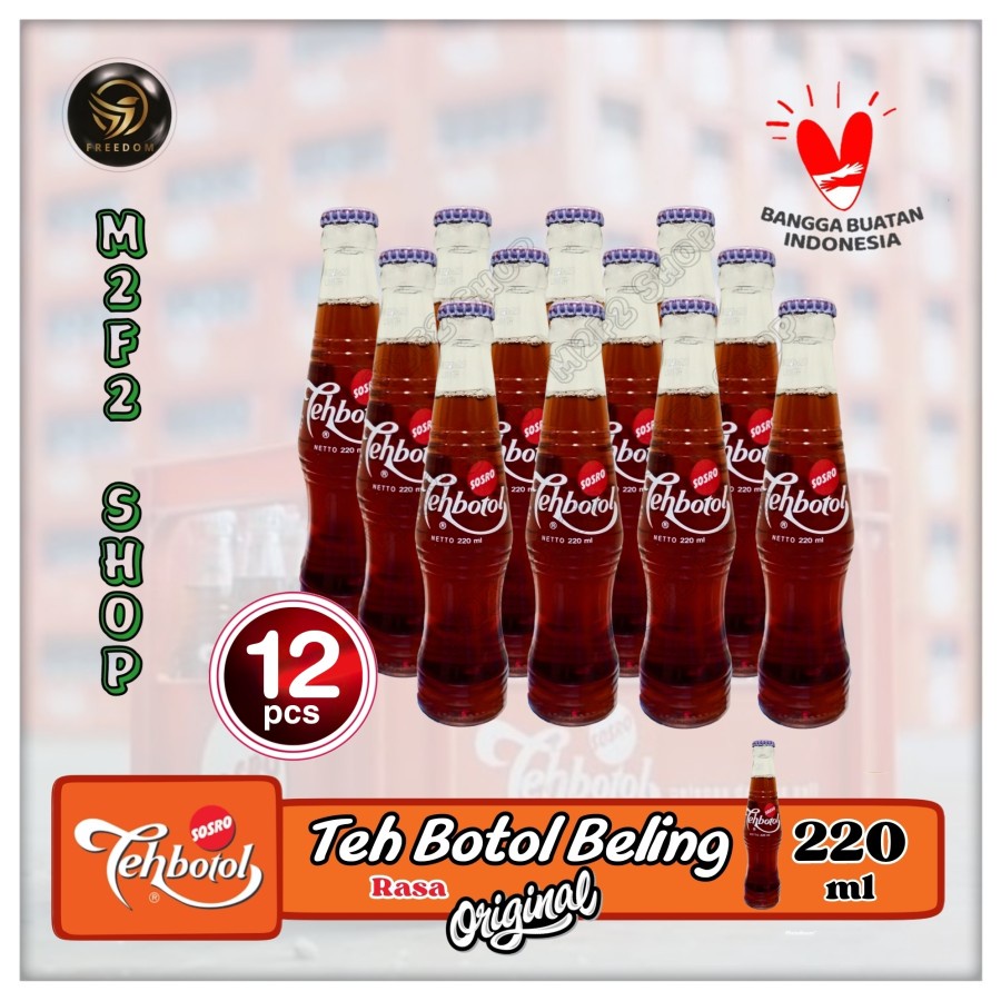 Jual Teh Botol Sosro Beling Kaca - 220 ml (Kemasan 12 Pcs) | Shopee ...
