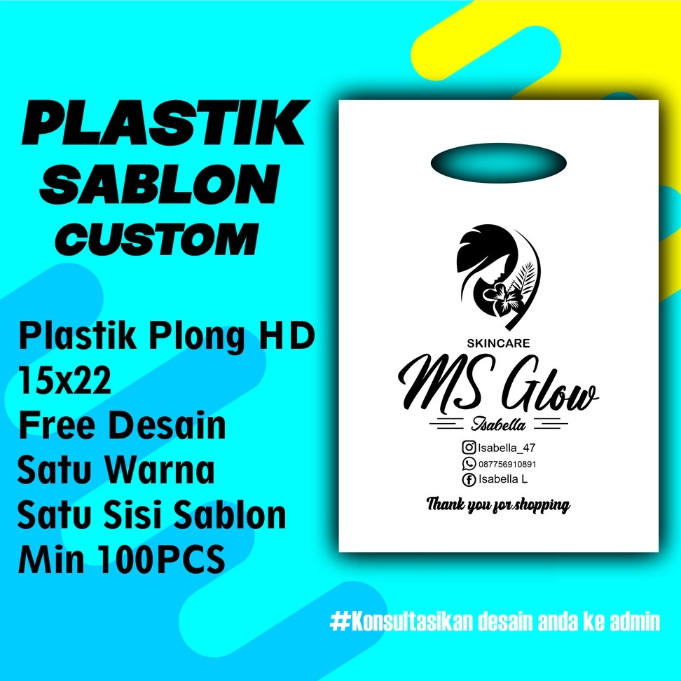 Jual plastik sablon custom ukuran 15x22 | Shopee Indonesia