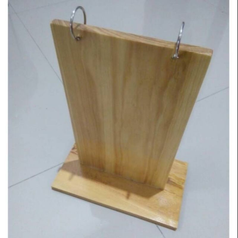 Jual Stan Menu Kayu A3 Menu Standing 42 x 30 cm Solid Wooden Display ...