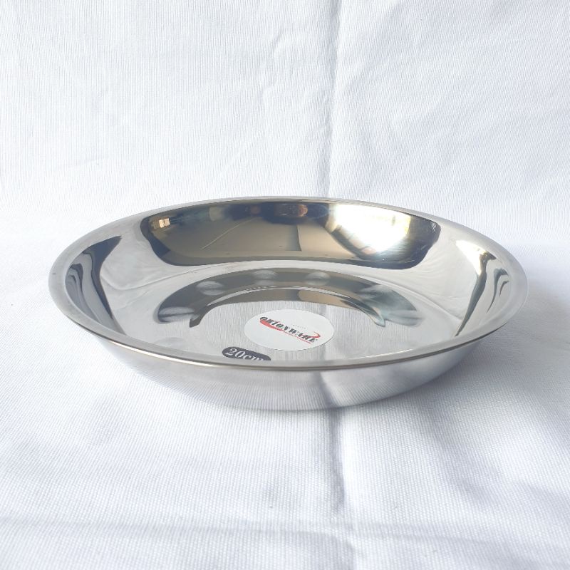 Jual Piring Dapur Stainless Steel 20cm, Stainless Steel Deep Plate 20cm ...