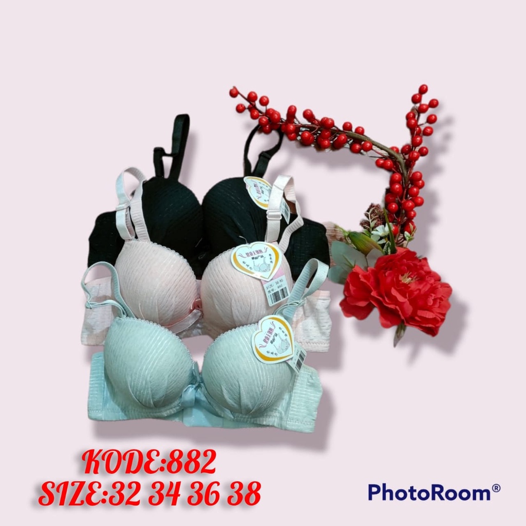 Jual Bra Import Wanita Remaja Bra Promo Cuci Gudang BH Push Up Berkawat Kait 2 Sampai 4 SIZE 32 ...