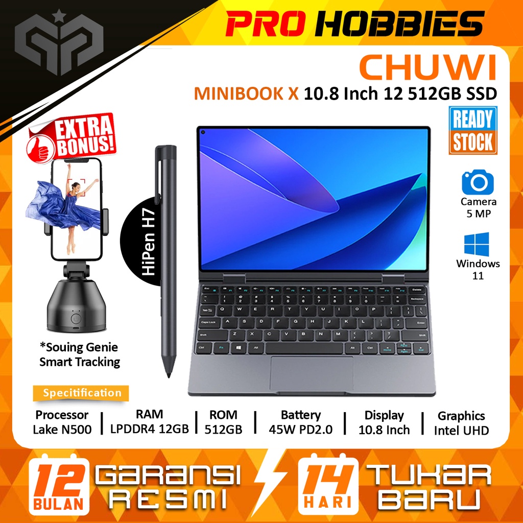 Jual Chuwi MINIBOOK X 10.8 Inch 12 512GB SSD Laptop Mini Full ...