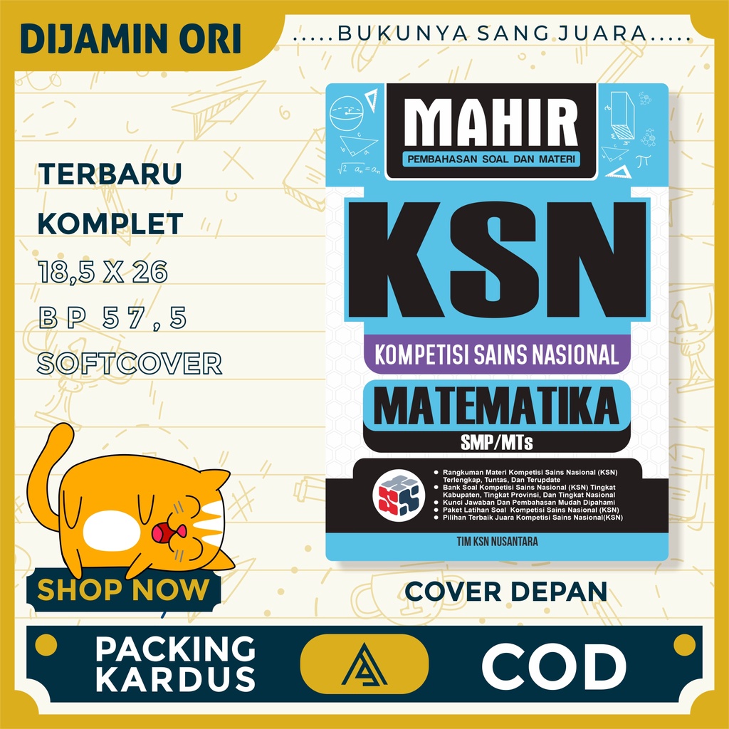 Jual Buku Kompetisi Sains Nasional KSN MATEMATIKA SMP / MTS / OSN Olimpiade Sains Nasional ...