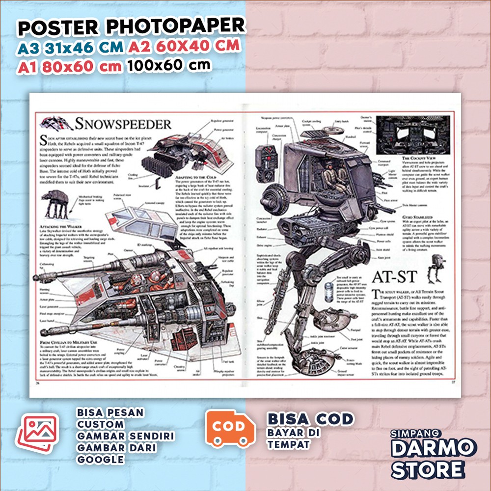 Jual Poster Starwars Hiasan Dinding Darth Vader Jedi Vintage Space ...