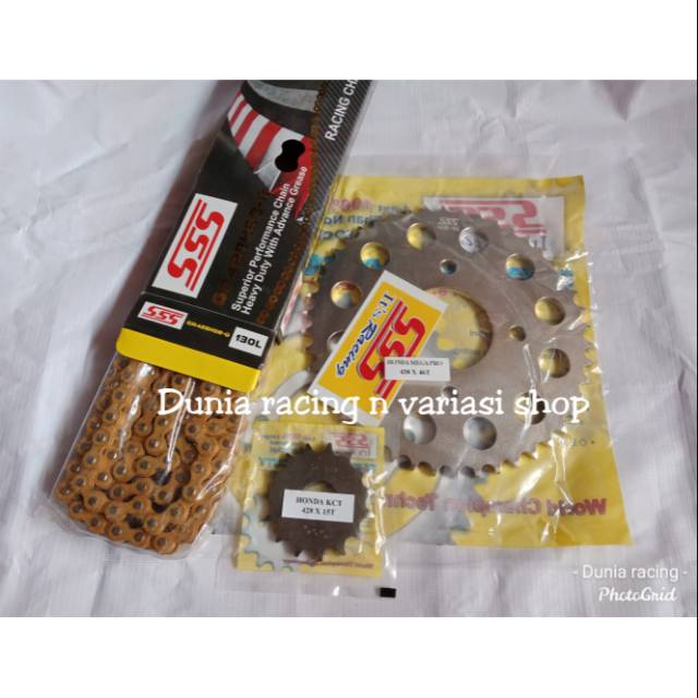 Jual Gear set SSS Gir set SSS 428 Rante HSBT CB 150 CBR 150 Tiger Revo Verza Megapro New CB 150 ...