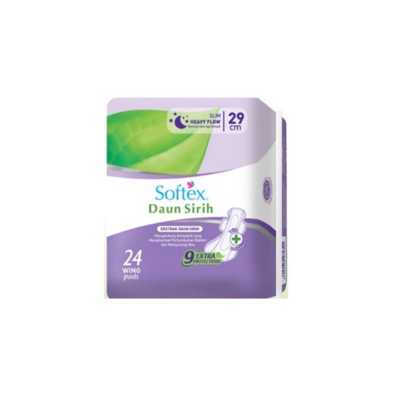 Jual Softex daun sirih jumbo pack 24 s 29 cm / softex daun sirih 23 cm ...