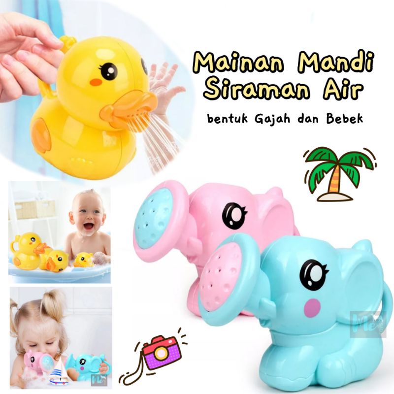 Jual Mainan Mandi Siraman Air Bentuk Gajah dan Bebek | Shopee Indonesia