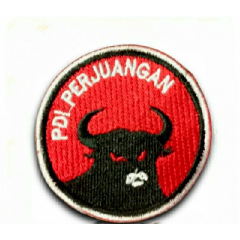 Jual bedge partai PDI logo partai PDI logo PDI logo bordir PDI logo ...