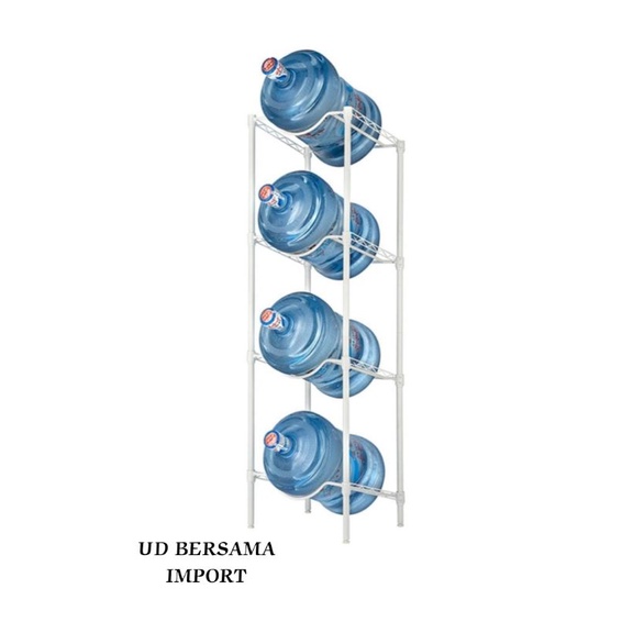 Jual KRISBOW Rak Galon 4 Tingkat Tempat Galon Bucket Shelf 4 Tier Putih ...