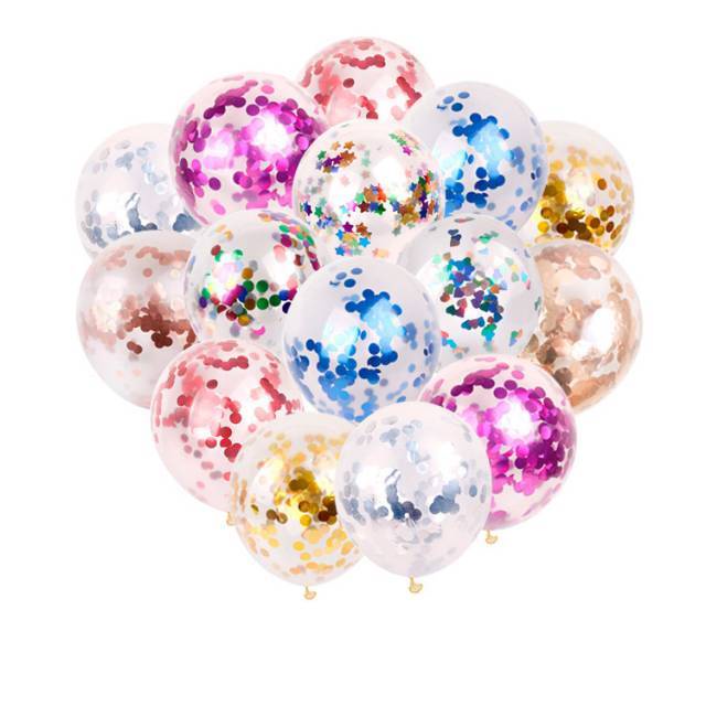 Jual 5pc Balon Transparan isi Confetti | Shopee Indonesia