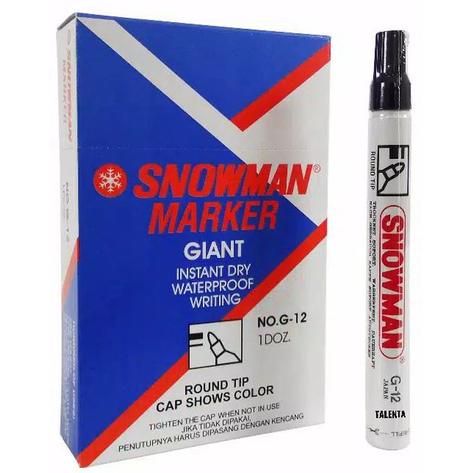 Jual (12pc) SPIDOL PERMANEN SNOWMAN MARKER G 12 / SEPIDOL PERMANENT AG ...