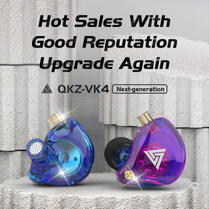 Jual QKZ VK4 with Mic In Ear Earphone Colorful DD HIFI Bass Noise ...