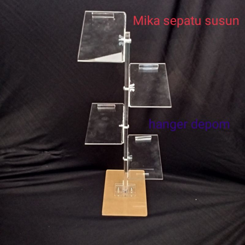 Jual TATAKAN MIKA SEPATU 4 SUSUN DISPLAY SEPATU DAN SANDAL BAHAN MIKA ...