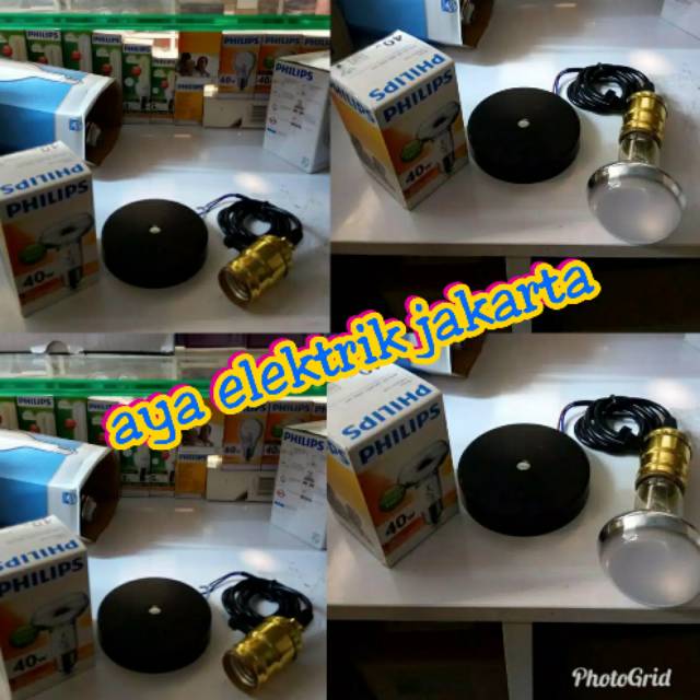 Jual lampu pemanas makanan + fiting lampu filament fiting edison ...