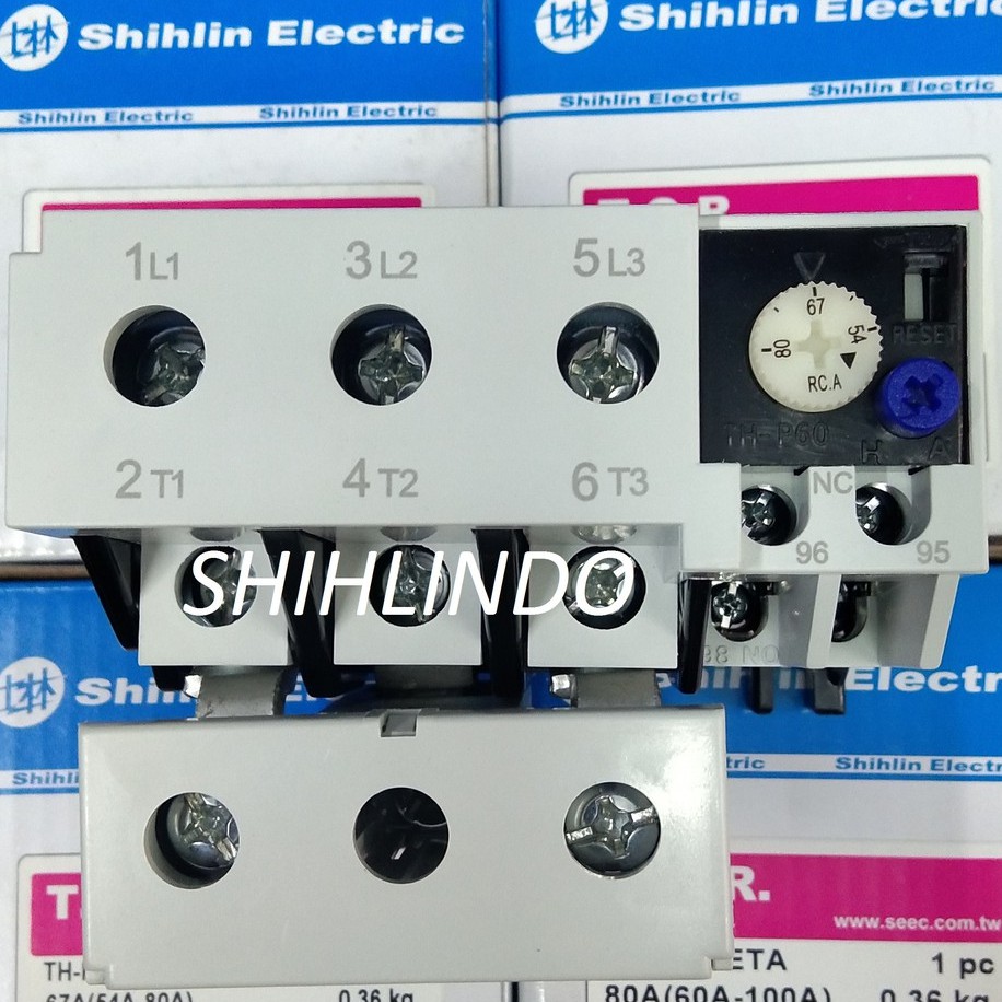 Jual Thermal Overload Relay TH-P60ETA Shihlin Electric 54A ~ 100A ...