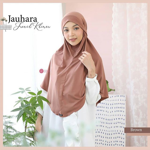 Jual Jauhara French Khimar Zizara (khimar syari 2 style niqob) | Shopee ...
