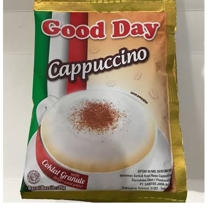 Jual Kopi GOOD DAY Cappuccino - 1 renteng (10 sachet @25 gram) | Shopee ...