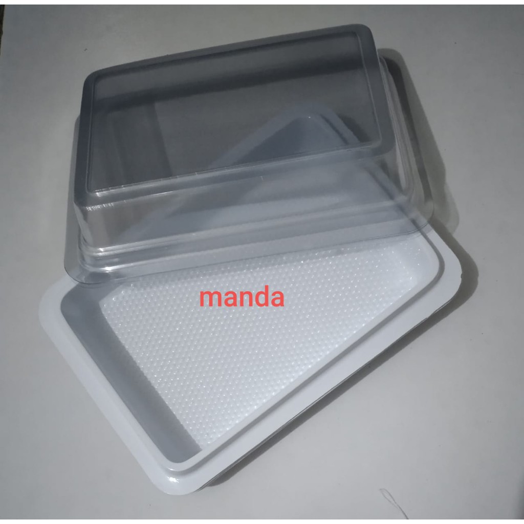 Jual Mika kue mangkok mika brownies mika snack box putih mika bento ...