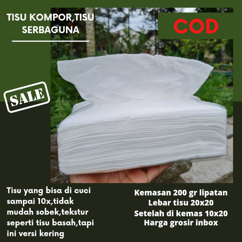 Jual tisu kompor / tisu serbaguna uk 20x20 lipat 200 gram | Shopee ...