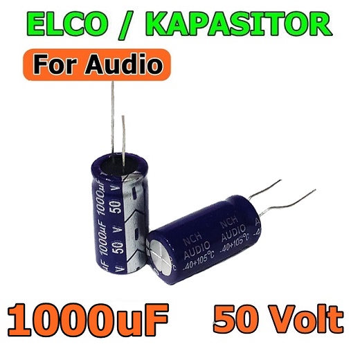 Jual Kapasitor Elco 1000uf 50V 1000 uF 50 V Capacitor Elko 1000/50 1000 ...