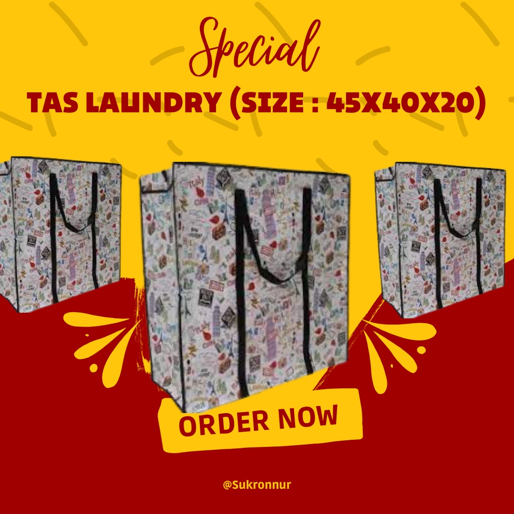 Jual TAS KARUNG KAIN TERPAL JUMBO / TAS BELANJA / TAS LAUNDRY | Shopee ...