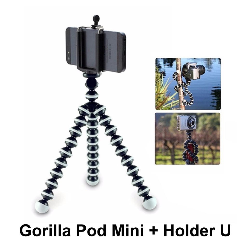Jual Tripod Gorilla Pod Small (Kecil) Mini Octopus Gurita + Free Holder U For Smartphone ...