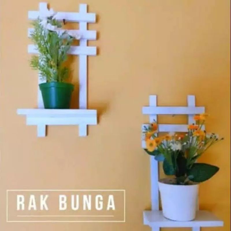 Jual rak bunga minimalis tempel 1 set 2pcs | Shopee Indonesia