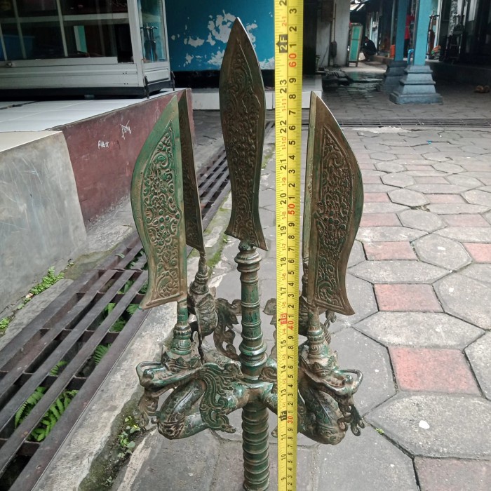 Jual Pataka Majapahit Tombak Naga Panca Sula Model Kuno Langka | Shopee ...