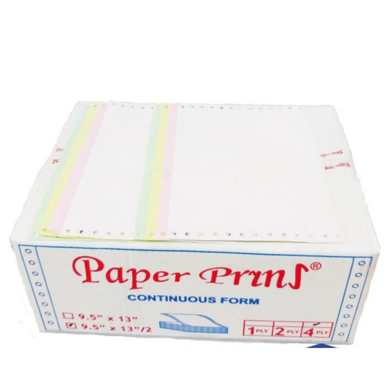 Jual Kertas komputer continuous form 9.5X13" 4ply paper pryns | Shopee ...