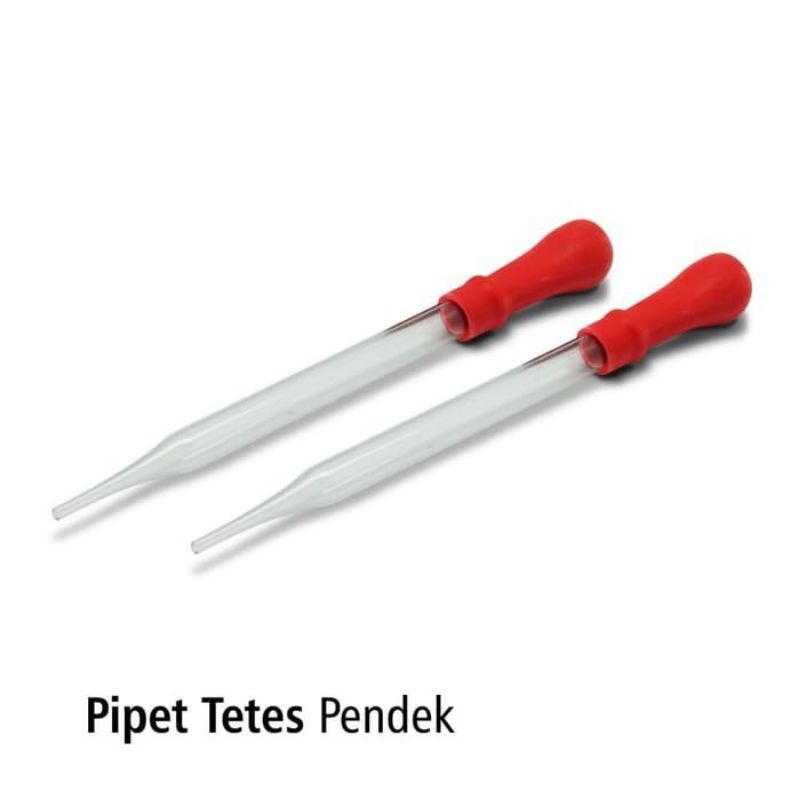 Jual Pipet tetes kaca pendek 10 cm merah MINIMAL ORDER 5 Biji | Shopee ...