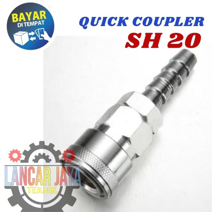 Jual QUICK COUPLER SH20 SAMBUNGAN SELANG ANGIN KOMPRESOR KOPLER NEPEL SH 20 | Shopee Indonesia