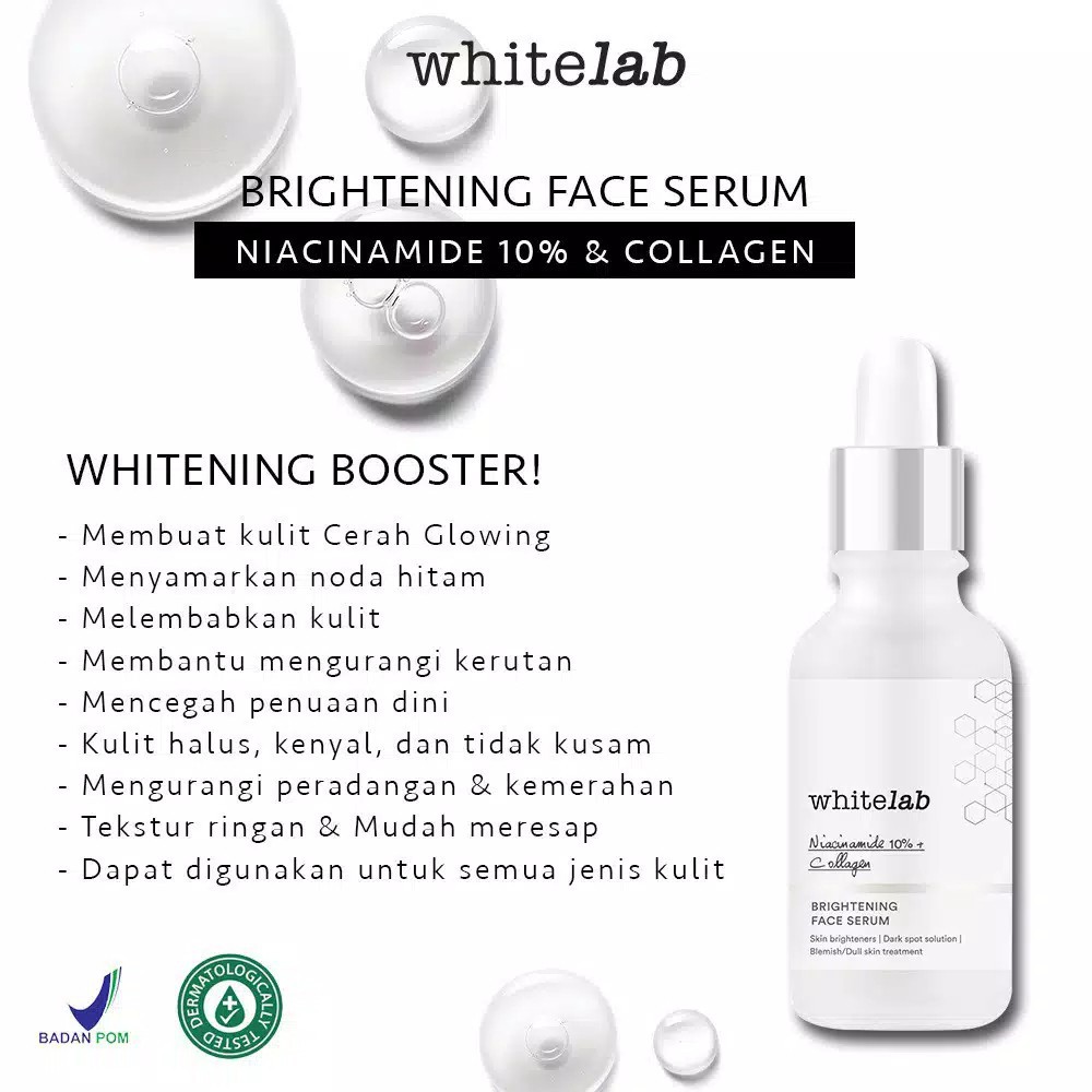 Jual WHITELAB WHITENING SERIES | Face Serum| mugwort| Facial Wash | Day ...