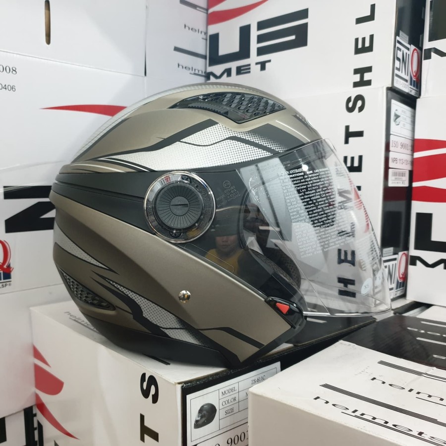 Jual ZEUS ZS610 MDSIL 014 SILVER - Helm Zeus ZS 610 | Shopee Indonesia
