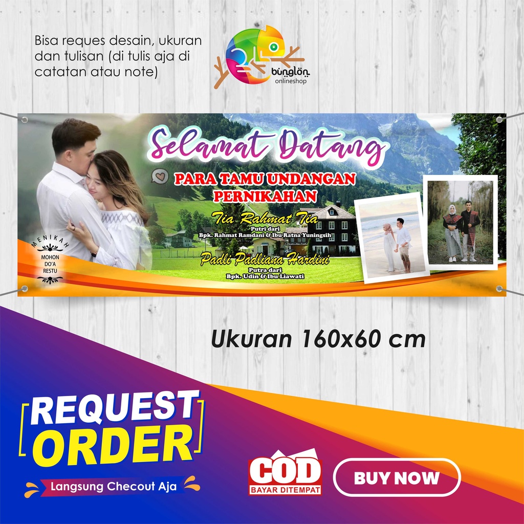 Jual Spanduk Banner Selamat Datang Pernikahan, Tamu Undangan, Keren ...