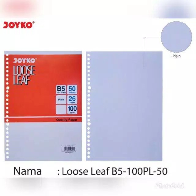 Jual Loose Leaf / Kertas Binder Joyko B5 50 Lembar / 50 Sheets | Shopee Indonesia