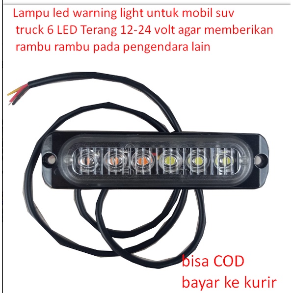 Jual Lampu led warning light untuk mobil suv ataupun truck 6 LED Terang ...