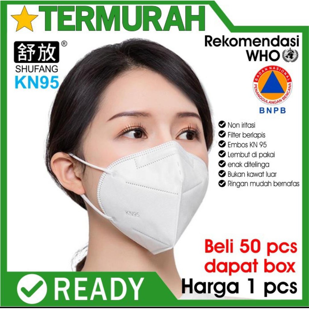 Jual MASKER KN95 ANTI VIRUS 5 PLY ada sertifikat surgical KN 95 mask ...