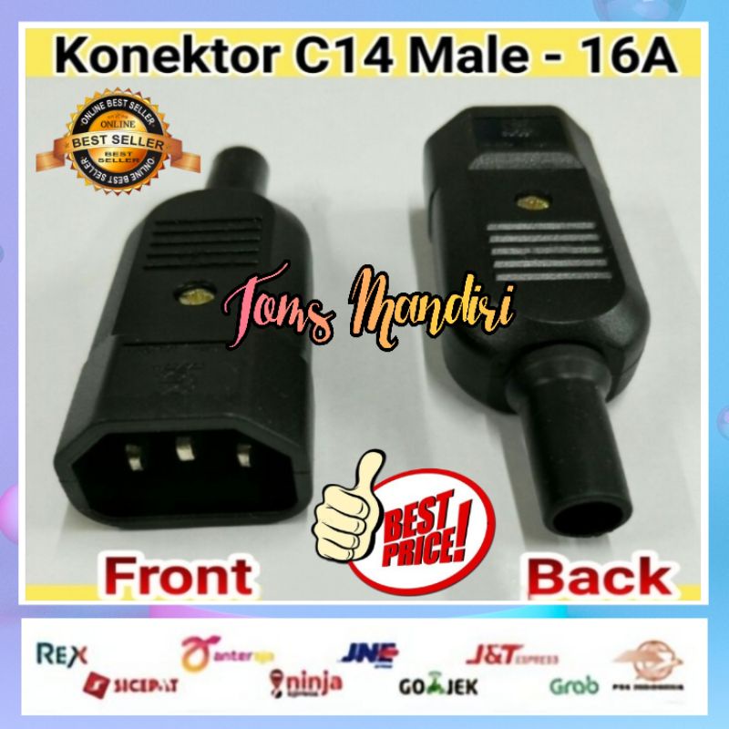 Jual Connector C14 Male - 16 Ampere (Socket C14 Male) | Shopee Indonesia