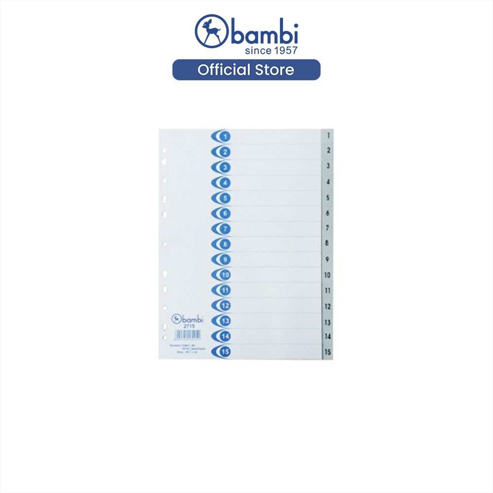 Jual Bambi Isi Binder A4 Divider & Indexes Pembatas Kertas Binder Edisi ...
