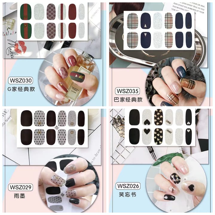 Jual STICKER KUKU 3D / NAIL ART / NAIL STIKER IMPORT 14 PCS / KUKU ...