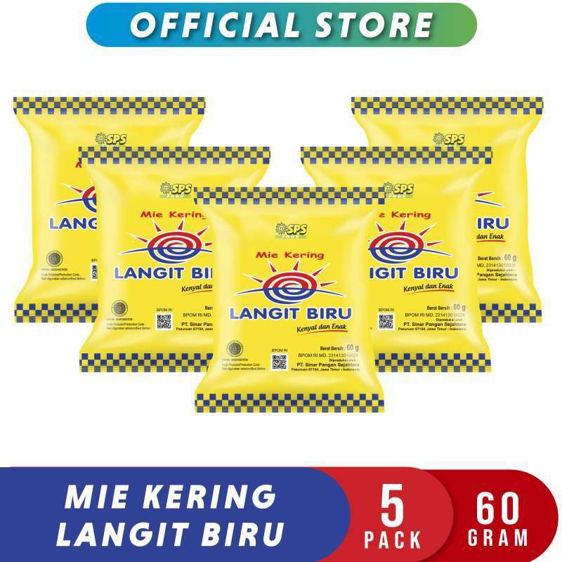 Jual Mie Kering Langit Biru Renteng 60 gr x 5 Pack | Shopee Indonesia