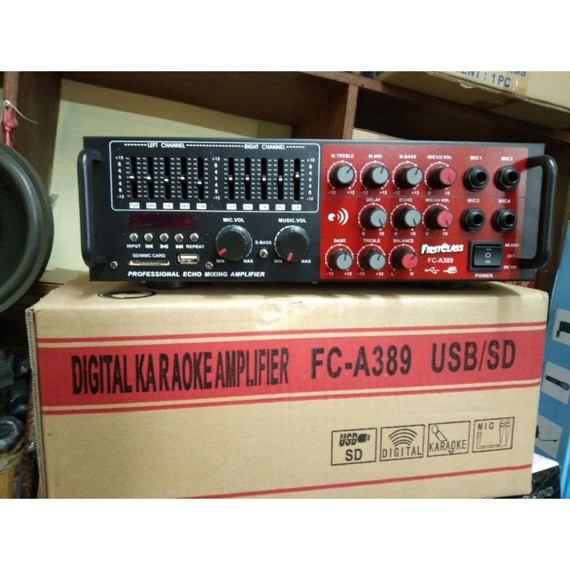 Jual amplifier first class 4 line mic bluetooth | Shopee Indonesia