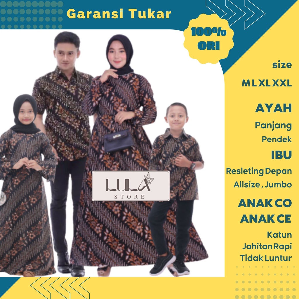 Jual Batik Couple Pasangan Keluarga Modern Ayah Ibu Anak Laki laki ...