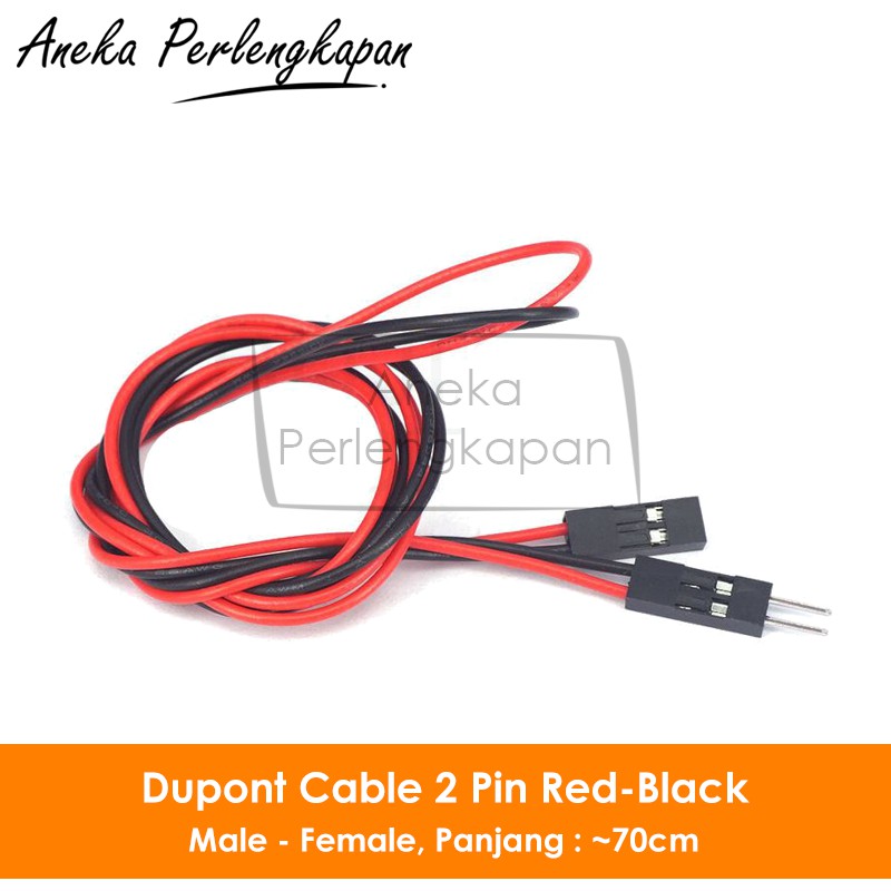 Jual Jumper Wire Dupont Cable 2 Pin Male-Female 70cm | Shopee Indonesia