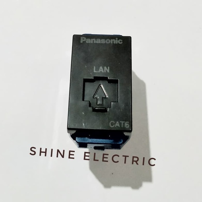 Jual Jack Modul Transmisi Data CAT6 Panasonic WEJ24886H Hitam Mata Data ...
